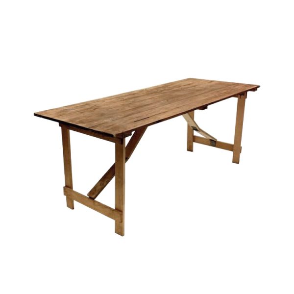 Rustic Trestle Table 6' x 3' - A-Z Reliant Catering Equipment Hire